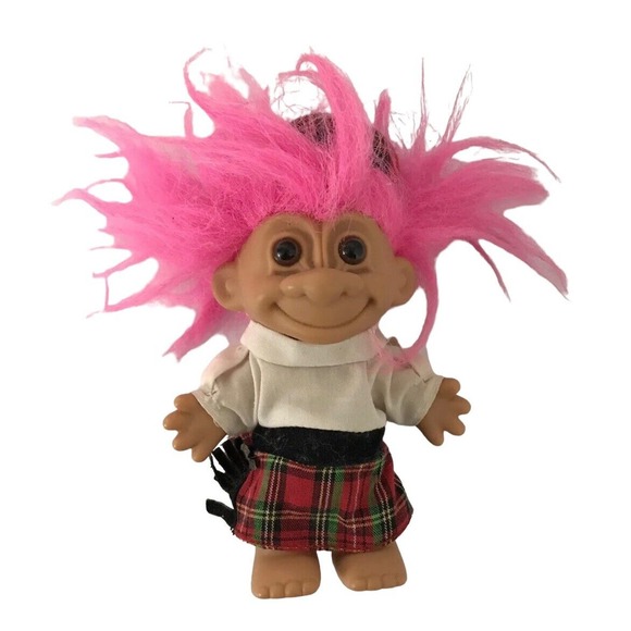 Russ | Toys | Vtg Russ Lucky Around The World Troll Doll 5 Pink Hair ...